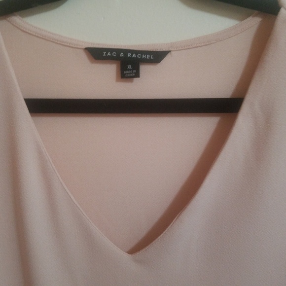 Zac & Rachel | Tops | Zac Rachel Peach Semisheer Xl Top W Lace Nwt ...
